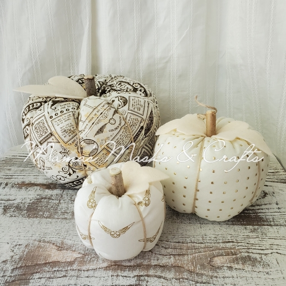 Handmade | Holiday | Hp Golden Trio Inspired Plush Pumpkin Set 3 | Poshmark